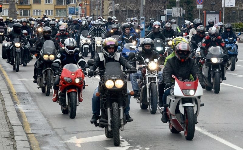 Participants in the Motorcycle Procession on 28 March 2015, Sofia ...