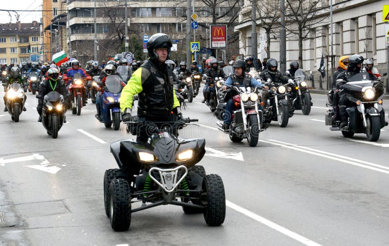Participants in the Motorcycle Procession on 28 March 2015, Sofia ...