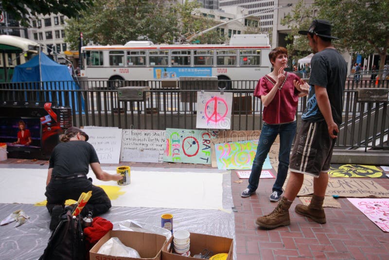 Participants of Occupy San Francisco Movement Editorial Photo - Image ...