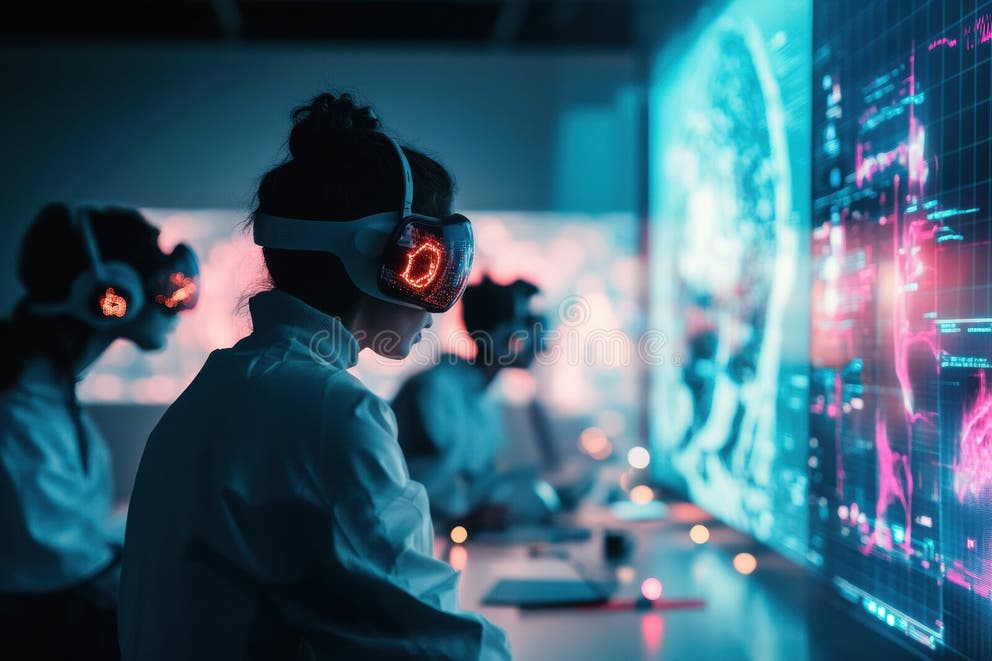 Advanced Neuro Testing Equipment in a Modern Lab with Participants ...