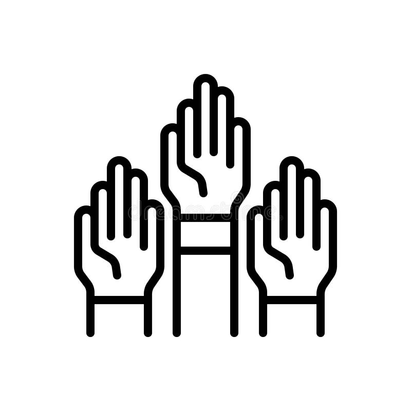 Black Line Icon for Participate, Partake and Engage Stock Vector ...