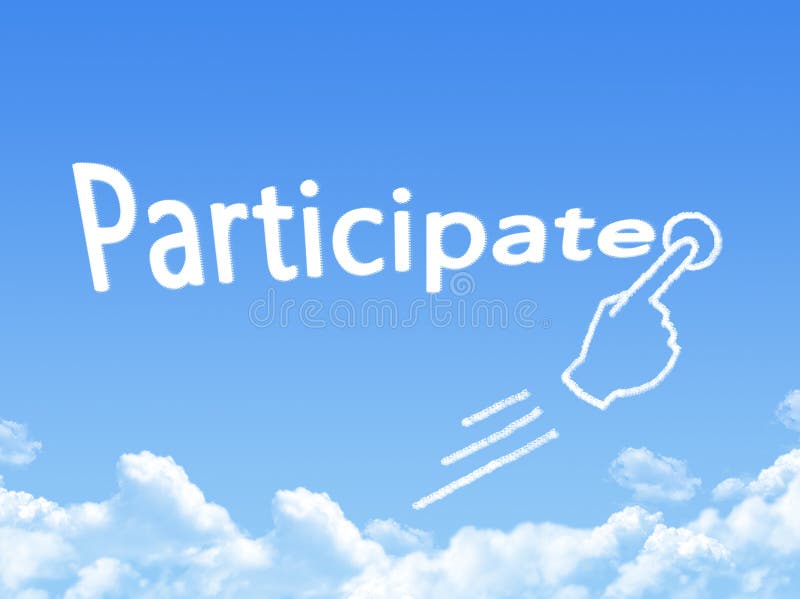 Participate Message Cloud Shape Stock Illustration - Illustration of ...