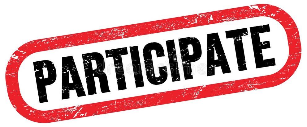 PARTICIPATE, Text Written on Red-black Stamp Sign Stock Illustration ...