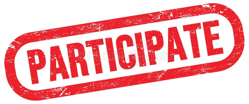 PARTICIPATE, Text Written on Red Stamp Sign Stock Illustration ...