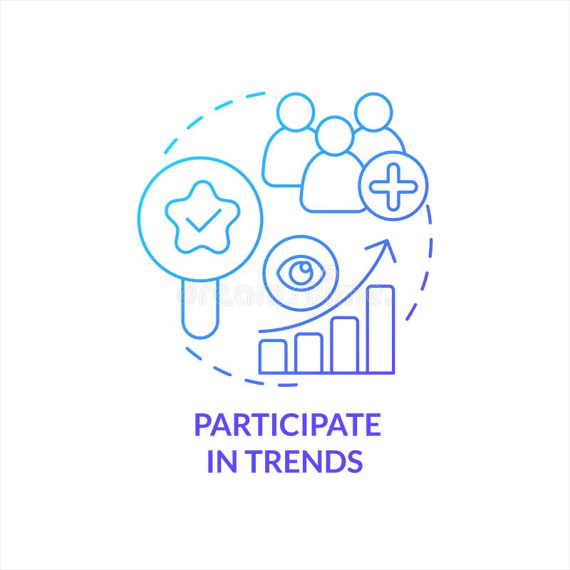 Participate in Trends Blue Gradient Concept Icon Stock Vector ...