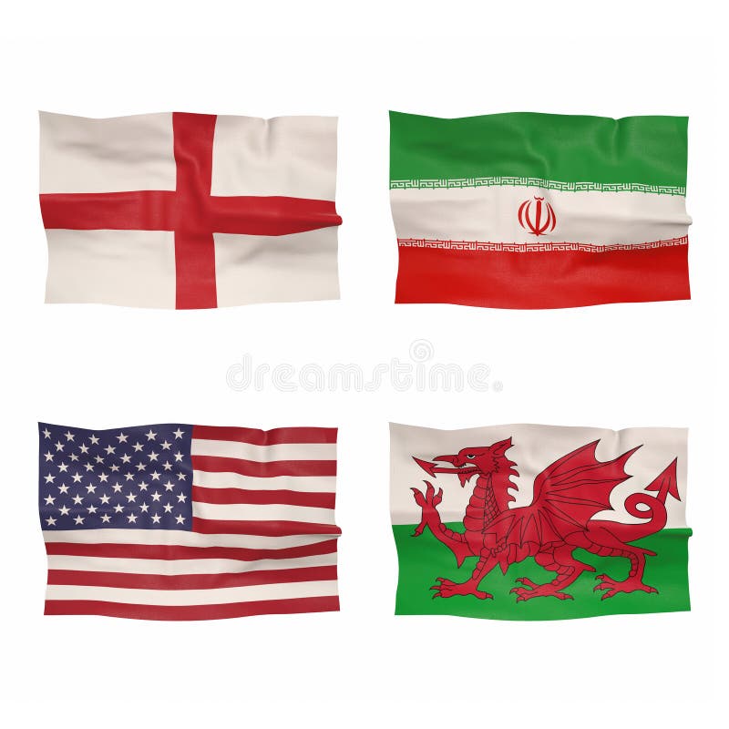 Participating Countries of Group B of the 2022 FIFA World Cup 3d ...