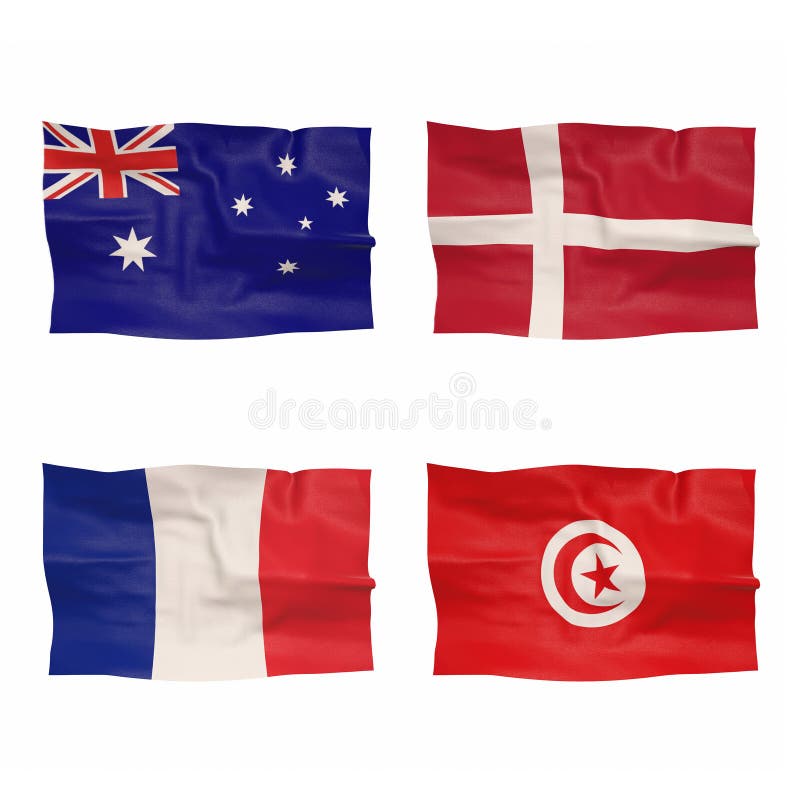 Participating Countries of Group D of the 2022 FIFA World Cup 3d ...