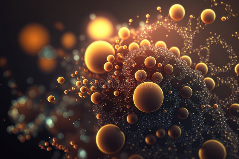 Particle Abstract Background Closeup. AI Generation Stock Illustration ...