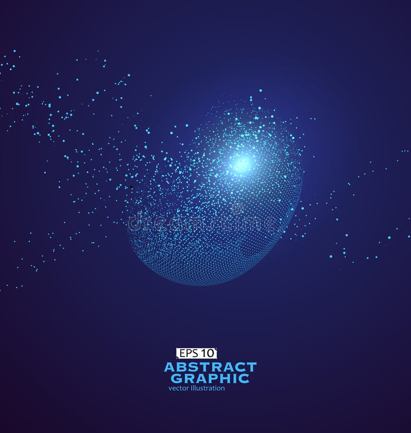 Particle Abstract Graphics, Illustration Sense of Technol Stock ...