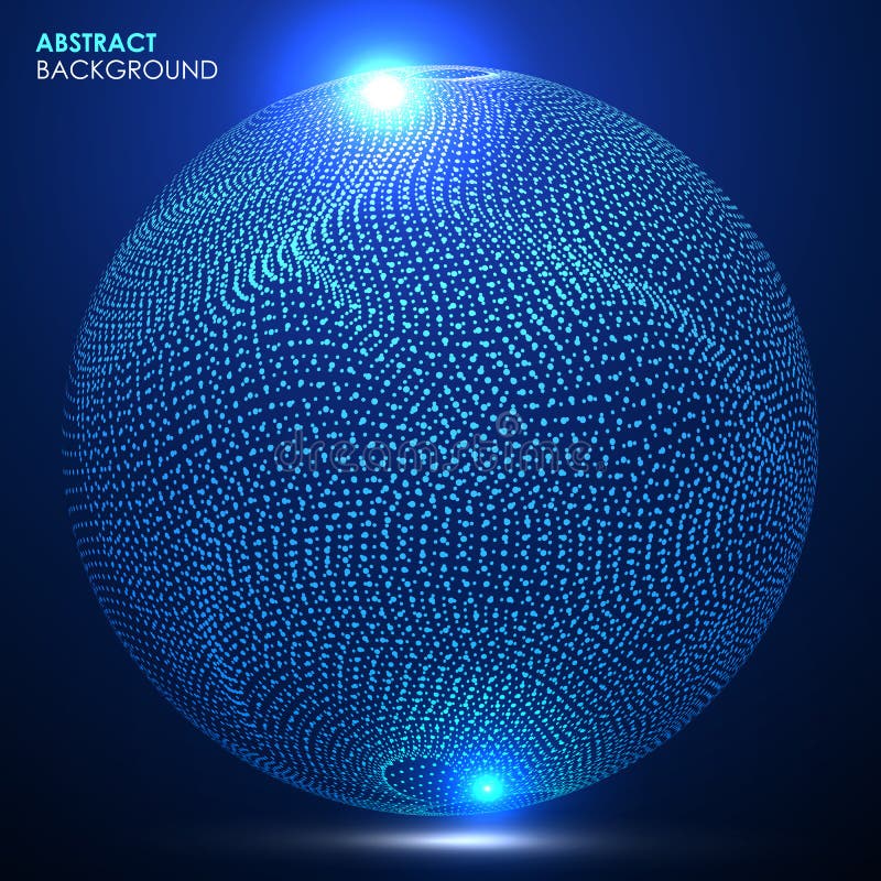 Particle Abstract Graphics, Vector Illustration Sense of Technology ...