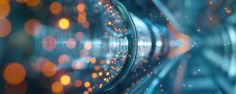 Particle Accelerator with Scientists Monitoring Experiments Stock Image ...