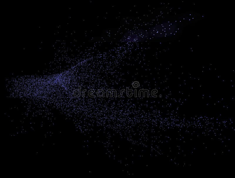 Particle Background Blue Background Dots and Galaxy Type BG Stock ...