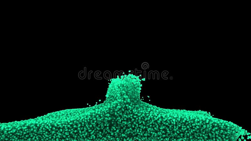Particle-based 3D Fluid Simulation. Fluid Collision. Alpha Channel ...
