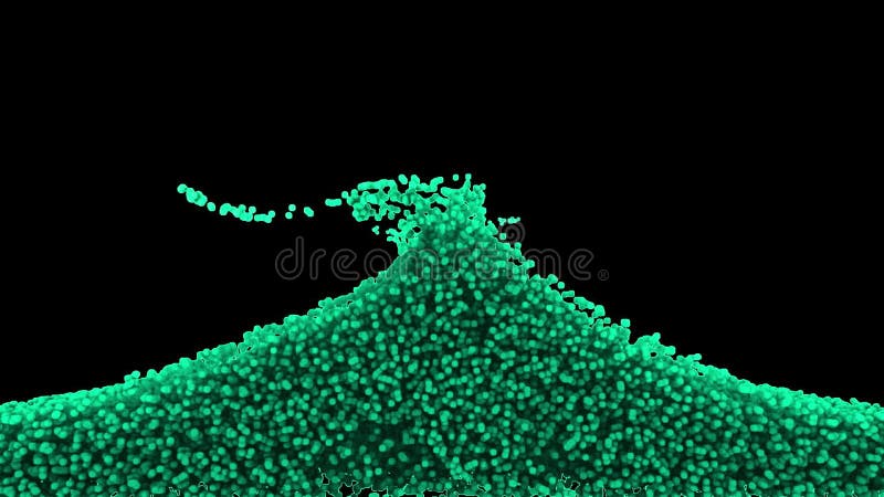 Particle-based 3D Fluid Simulation. Fluid Collision. Alpha Channel Included. Particle Flow ...