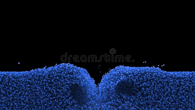 Particle-based 3D Fluid Simulation. Fluid Collision. Alpha Channel ...