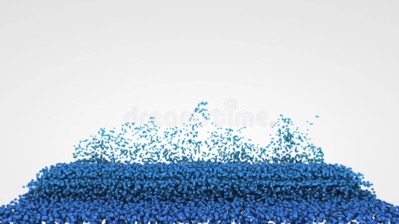 Particle-based 3D Fluid Simulation. Fluid Collision. Particle Flow ...