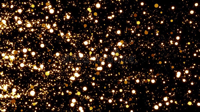 Particle Bokeh Gold Glow Overlay Stock Illustration - Illustration of ...