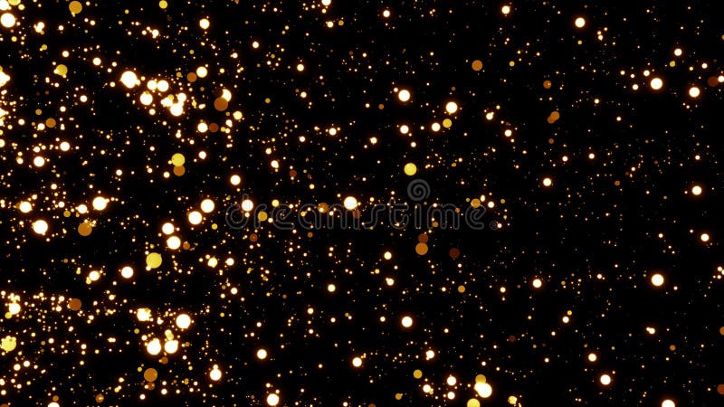 Particle Bokeh Gold Glow Overlay Stock Illustration - Illustration of ...