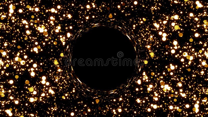 Particle Bokeh Gold Glow Overlay Stock Illustration - Illustration of ...