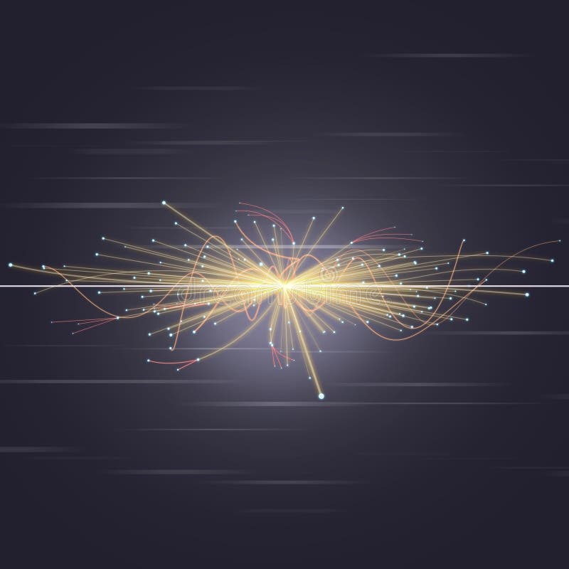 Particle Collision in LHC (Large Hadron Collider) Stock Illustration ...