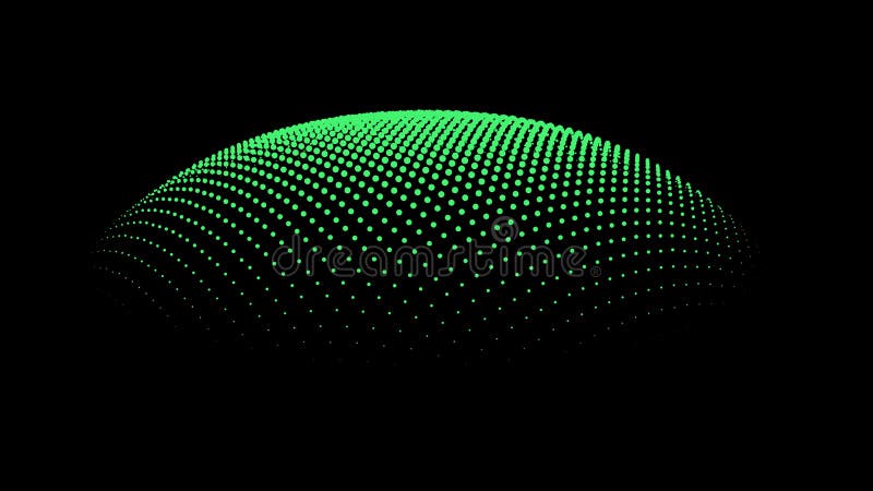 Particle Dimension Sound Wave. Part of Sphere Effect Polar Hill Globe ...