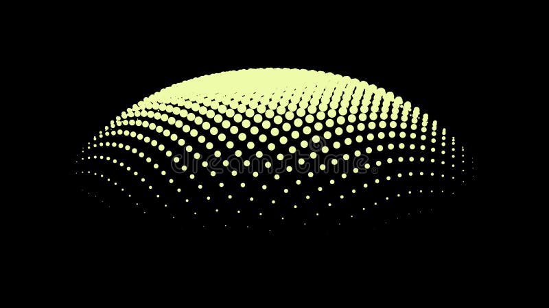 Particle Dimension Sound Wave. Part of Sphere Effect Polar Hill Globe ...