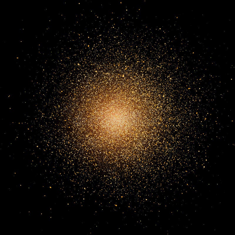 Particle Explosion Effect. Golden Glitter Texture. Supernova Star ...