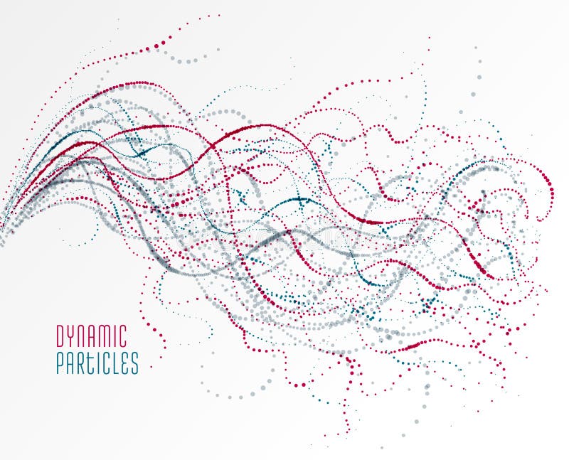 Particle Flow Array Colorful Vector Abstract Background, Life Forms Bio ...