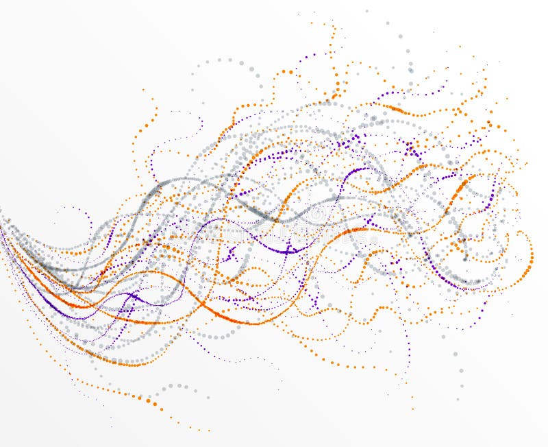 Particle Flow Array Colorful Vector Abstract Background, Life Forms Bio ...