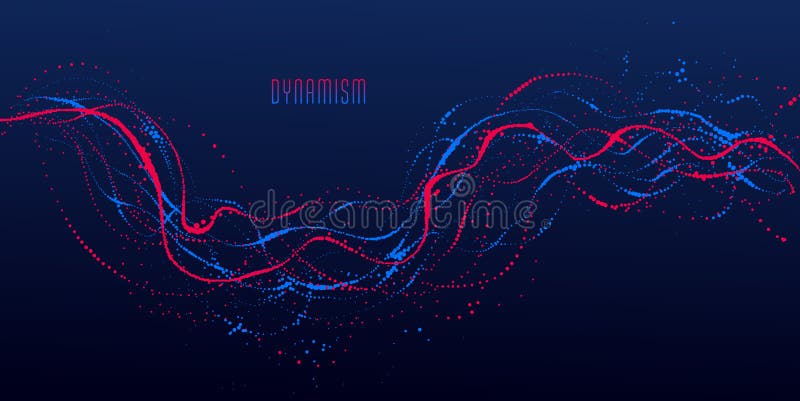 Particle Flow Array Colorful Vector Abstract Background, Life Forms Bio ...