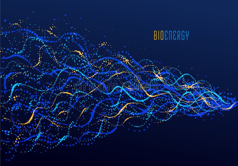 Particle Flow Array Colorful Vector Abstract Background, Life Forms Bio ...