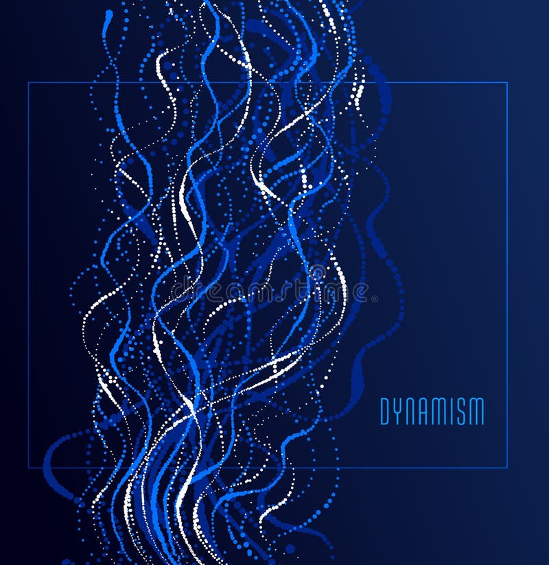 Particle Flow Array Colorful Vector Abstract Background, Life Forms Bio ...