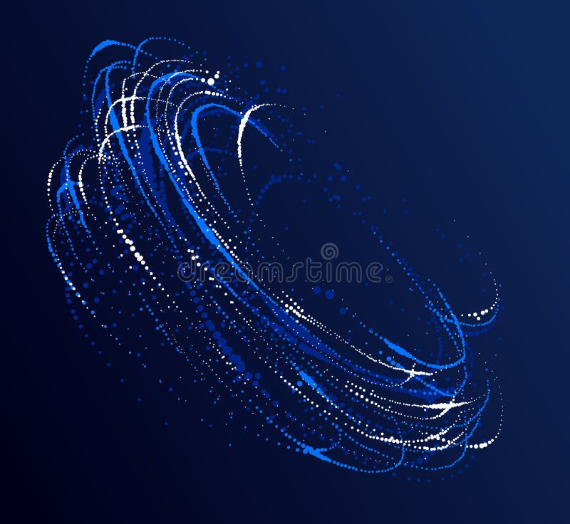 Particle Flow Whirlpool Colorful Vector Abstract Background, Life Forms ...
