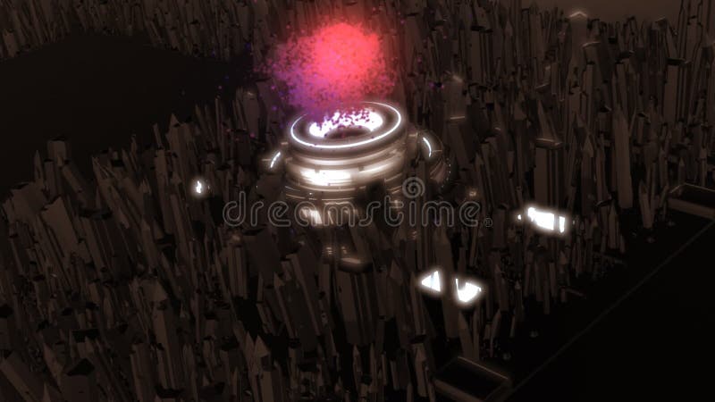 Particle Flying Energy Above a Processor Stock Video - Video of ...