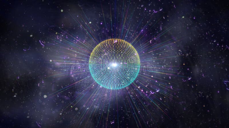 Particle Geometry Planet, Abstract Particles Background Stock ...