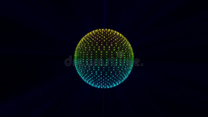 Particle Geometry Planet, Abstract Particles Background Stock ...