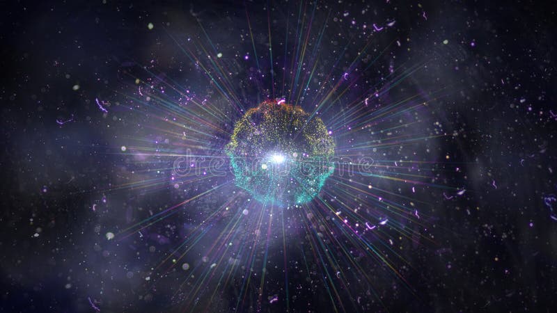 Particle Geometry Planet, Abstract Particles Background Stock ...