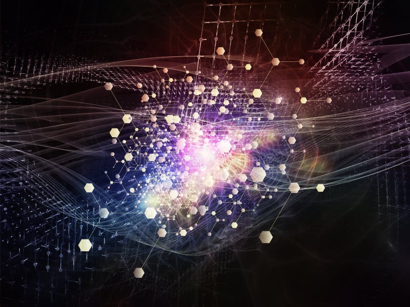 Particle Grid stock illustration. Illustration of atom - 202011728