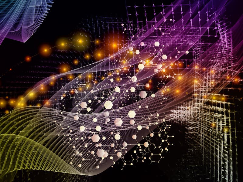 Particle Grid stock illustration. Illustration of knowledge - 204031223