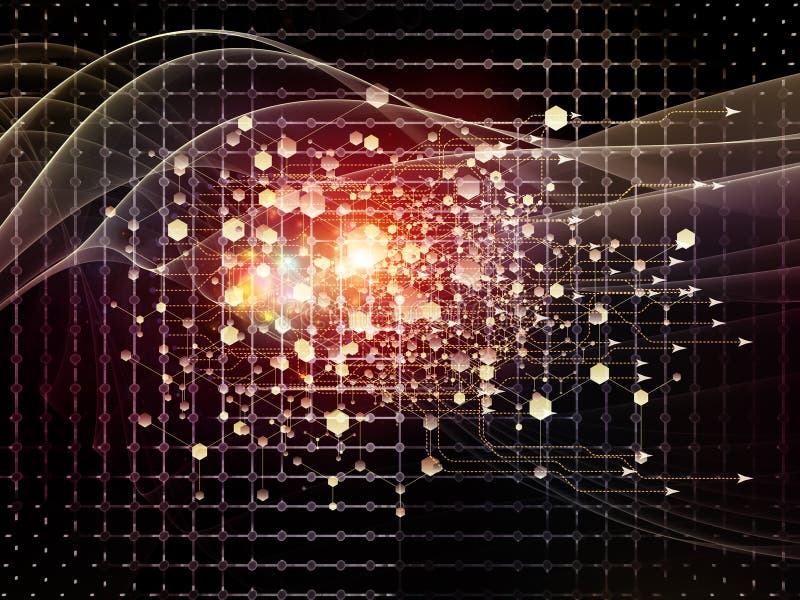 Particle Grid stock illustration. Illustration of cyberspace - 213202934