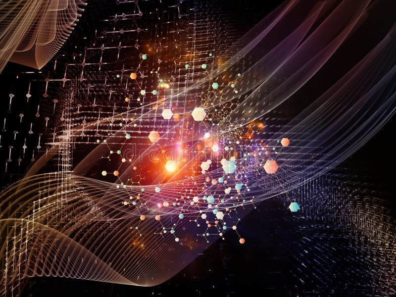 Particle Grid stock illustration. Illustration of light - 214494554