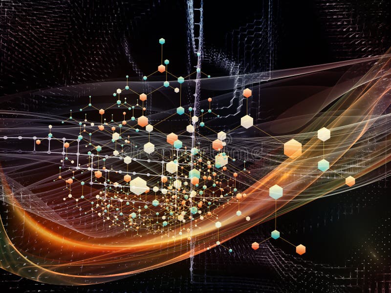 Particle Grid stock illustration. Illustration of connection - 219385090