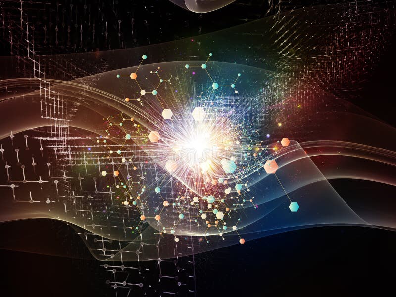 Particle Grid stock illustration. Illustration of shine - 219385103