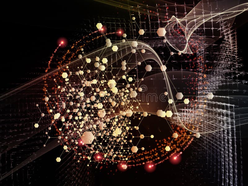 Particle Grid stock illustration. Illustration of technology - 223934238