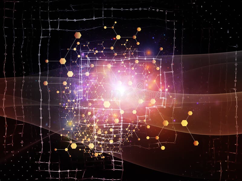 Particle Grid stock illustration. Illustration of atom - 223934244