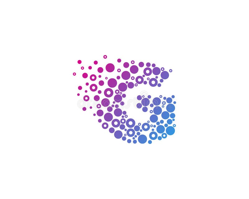 Particle Letter Icon Logo Design Element Stock Vector - Illustration of ...