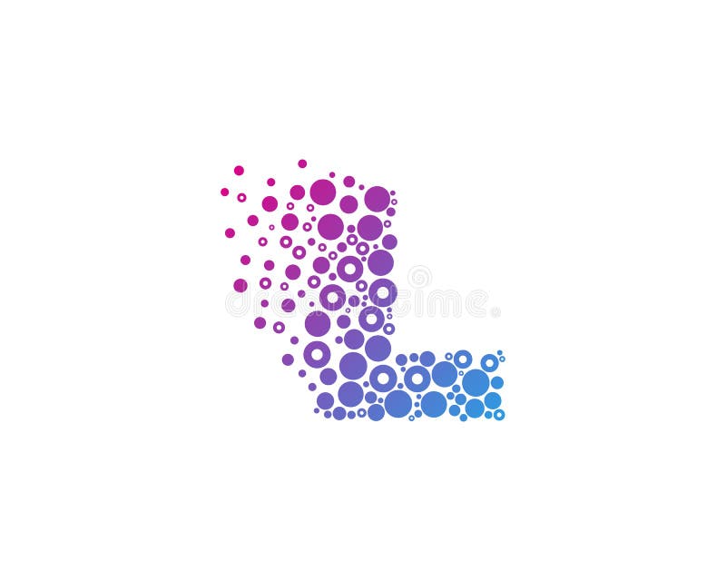 Particle Letter Icon Logo Design Element Stock Vector - Illustration of ...
