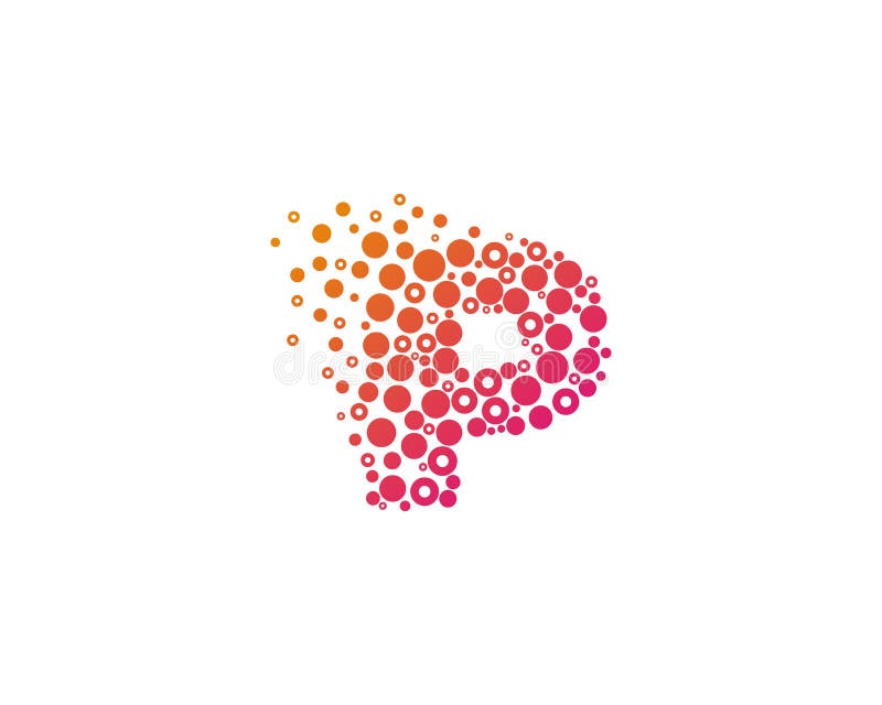 Particle Letter Icon Logo Design Element Stock Vector - Illustration of ...