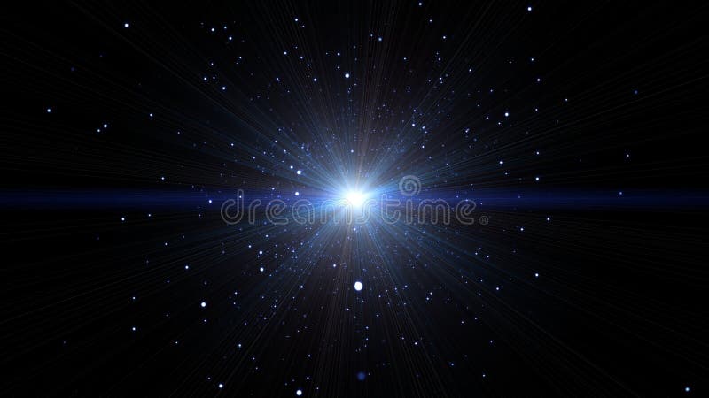 Particle Light Explosion in Space Stock Illustration - Illustration of ...