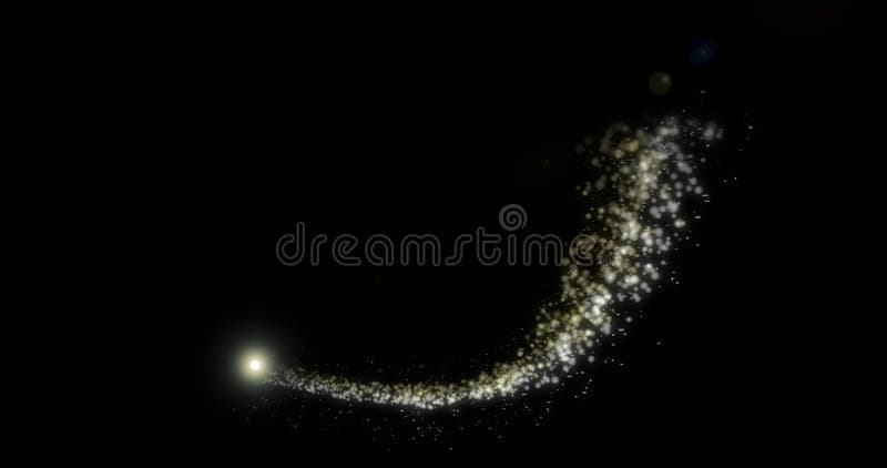 Particle, Light and Star with Flying in Circle for Creative, Abstract ...